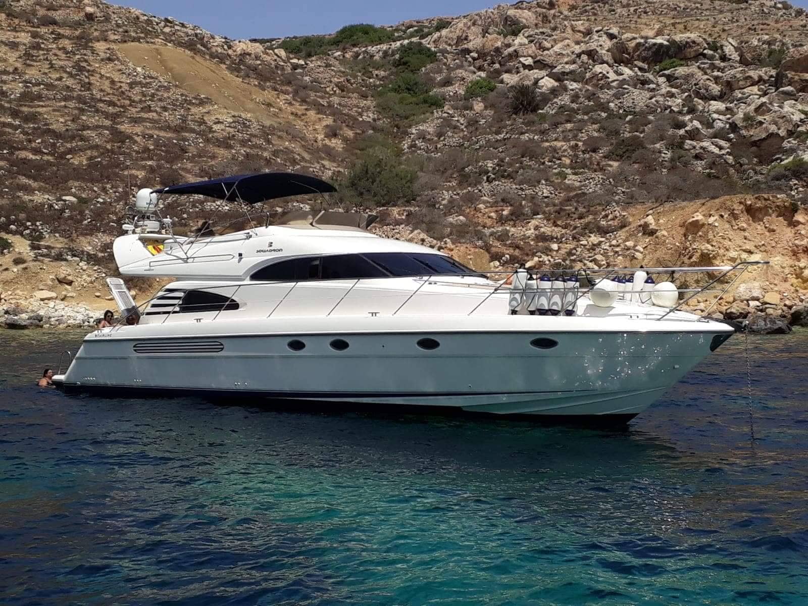 Unmatched Elegance Awaits On The Fairline Squadron 55 Boat Charter ...
